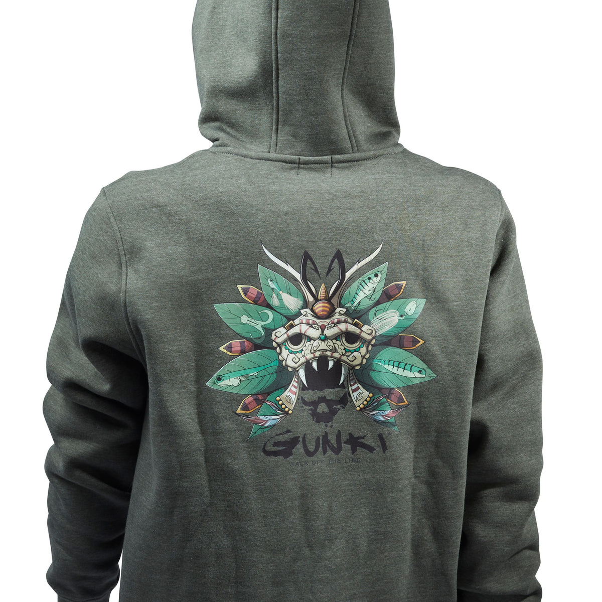 Gunki Chief Khaki Zip Sweat huvtröja